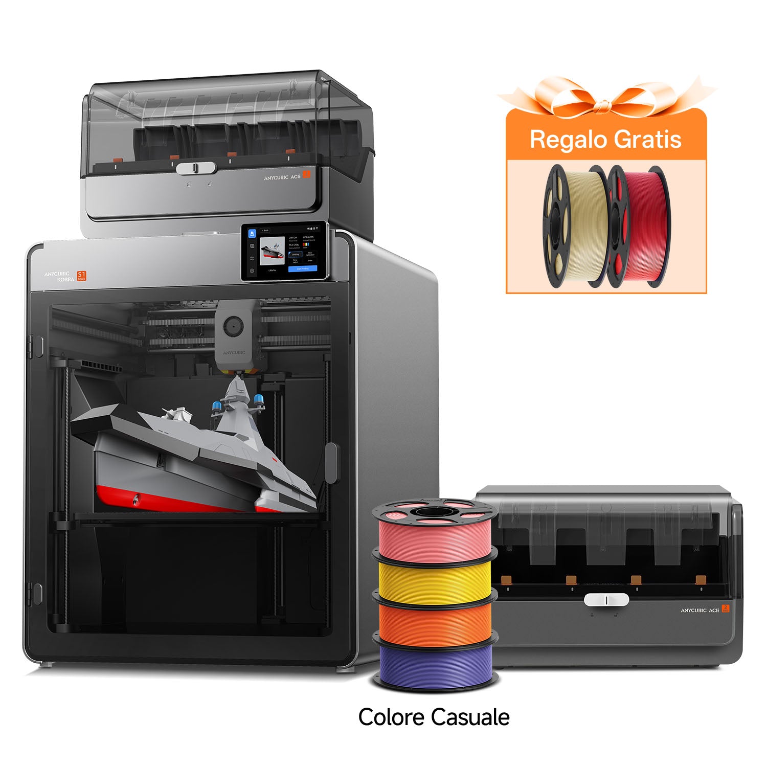 Kobra S1 Max Combo: Stampante 3D Grande Formato a 16 Colori